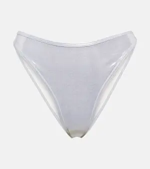 REINA OLGA Coolio Lame Bikini Bottom - Silver