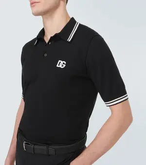 Dolce & Gabbana Logo Cotton Pique Polo Shirt