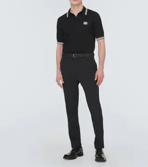 Dolce & Gabbana Logo Cotton Pique Polo Shirt