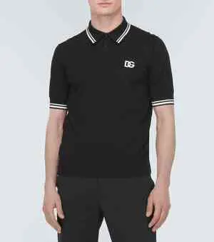 Dolce & Gabbana Logo Cotton Pique Polo Shirt