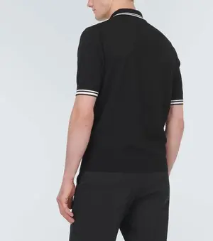 Dolce & Gabbana Logo Cotton Pique Polo Shirt