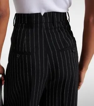 AMI Paris High-rise Wide-leg Wool Pants