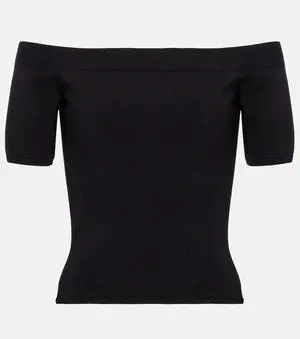 Alexander McQueen Off-shoulder Short-sleeved Top