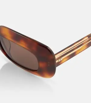 Khaite X Oliver Peoples Rectangular Sunglasses - Brown