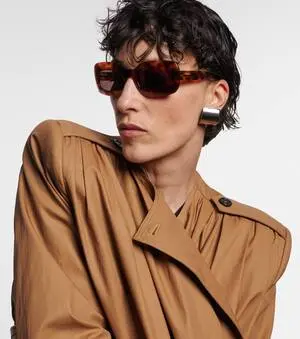 Khaite X Oliver Peoples Rectangular Sunglasses - Brown