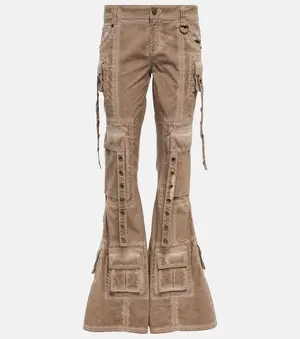 Blumarine Embellished Flared Jeans - Neutrals