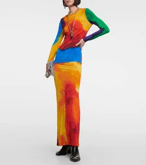Rabanne Printed Jersey Top