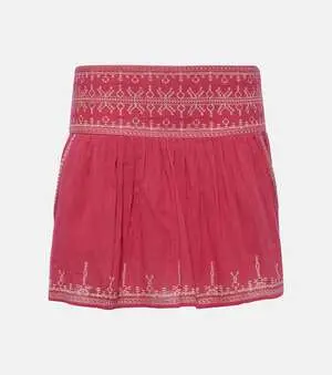 MARANT ETOILE Picadilia Cotton Miniskirt - Pink