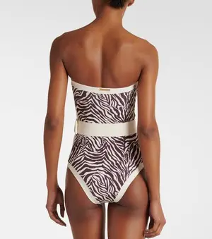 ALEXANDRA MIRO Whitney Zebra-print Swimsuit