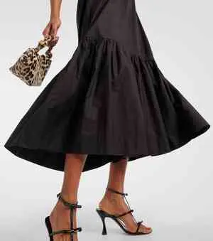 GANNI Cotton Poplin Midi Skirt