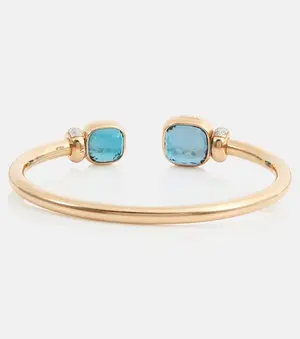 Pomellato Nudo 18kt Rose Gold Cuff Bracelet With Topaz And Diamonds