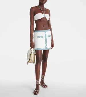 ADRIANA DEGREAS Jacquard Mini Skirt