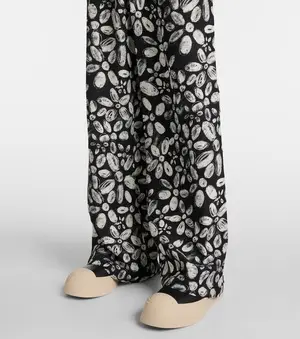 Marni Printed Wide-leg Pants
