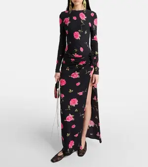 Magda Butrym Embroidered Mesh Ballet Flats - Black