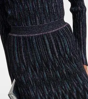 Missoni Pleated Lamé Midi Skirt