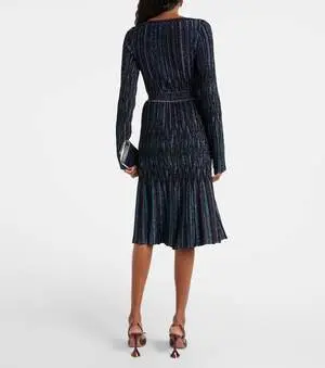 Missoni Pleated Lamé Midi Skirt
