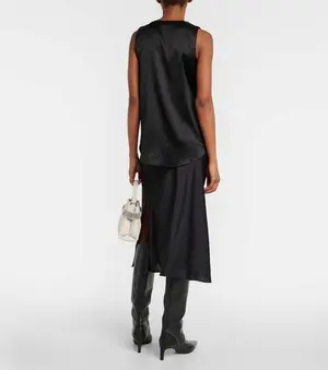 Brunello Cucinelli Silk-blend Tank Top - Black