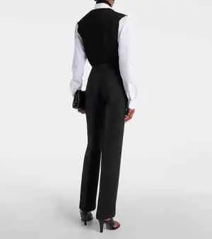 THE ROW Vesco Wool Straight Leg Pants