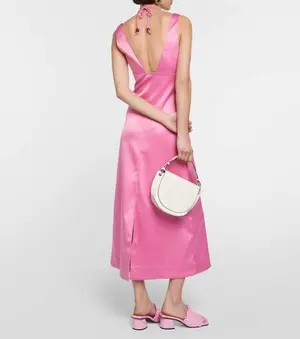 GANNI Satin Midi Dress