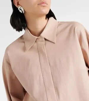 Stouls Simone Leather Shirt - Beige