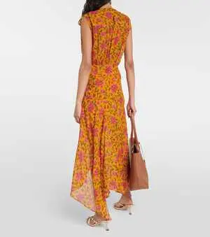 Veronica Beard Dovima Silk Midi Dress