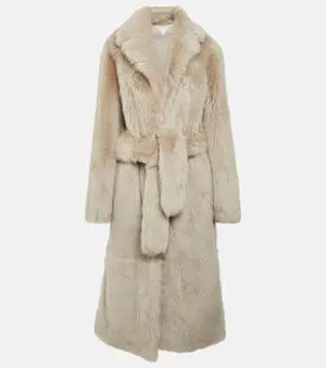 Bottega Veneta Belted Shearling Coat