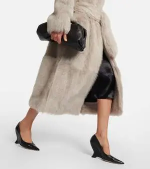 Bottega Veneta Belted Shearling Coat