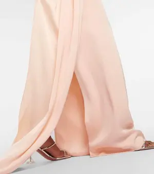 Alex Perry Draped Satin Maxi Skirt