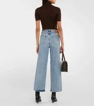 TOTEME High-rise Wide-leg Jeans In Worn