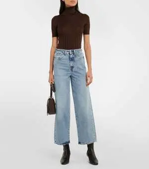 TOTEME High-rise Wide-leg Jeans In Worn