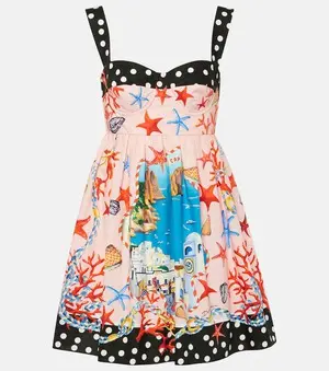 Dolce & Gabbana Capri Printed Cotton Minidress