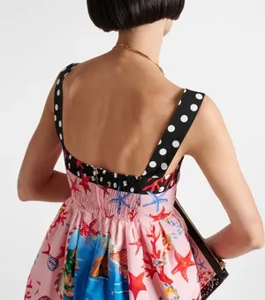 Dolce & Gabbana Capri Printed Cotton Minidress