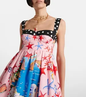 Dolce & Gabbana Capri Printed Cotton Minidress