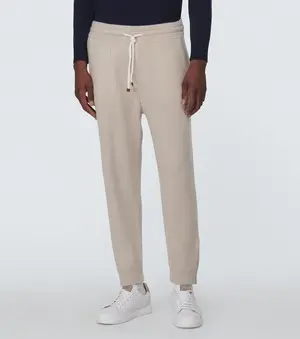 Brunello Cucinelli Cashmere Sweatpants - Beige