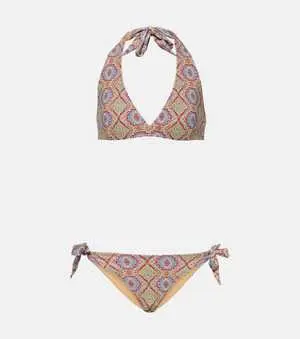 Etro Printed Halterneck Bikini