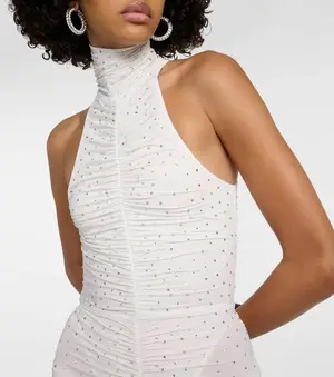 Alex Perry Embellished Ruched Maxi Dress
