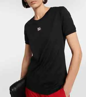 Dolce & Gabbana Embellished Cotton Jersey T-shirt
