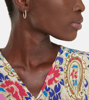 SYDNEY EVAN 14kt Yellow Hoop Earrings With Diamonds