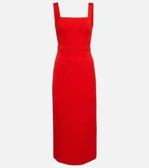 Tory Burch Bodycon Faille Midi Dress - Red