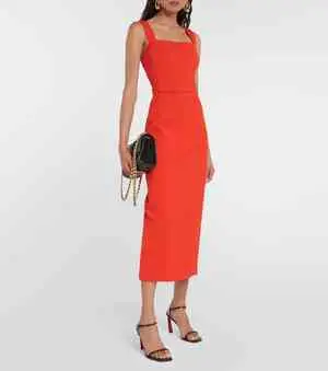 Tory Burch Bodycon Faille Midi Dress