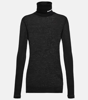JIL SANDER Logo Detail Turtleneck Sweater