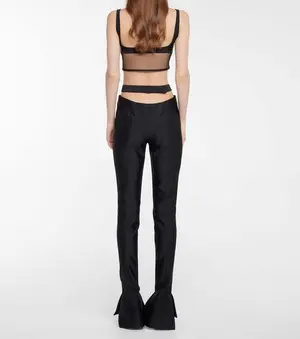 MUGLER Cutout Flared Pants