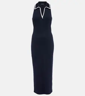 Veronica Beard Darien Cotton-blend Polo Dress - Blue