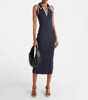 Veronica Beard Darien Cotton-blend Polo Dress - Blue