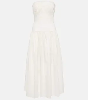 Tove Lauryn Strapless Cotton-blend Midi Dress