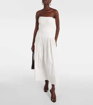 Tove Lauryn Strapless Cotton-blend Midi Dress