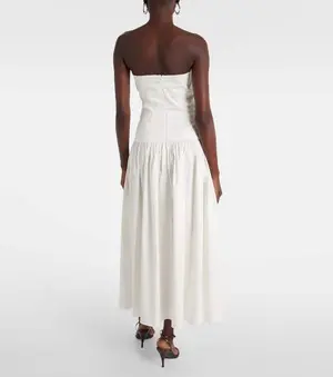 Tove Lauryn Strapless Cotton-blend Midi Dress