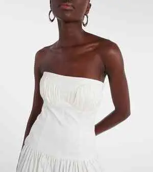 Tove Lauryn Strapless Cotton-blend Midi Dress