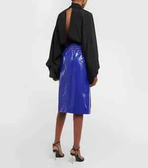 TOM FORD Cutout Silk Crepe Bodysuit