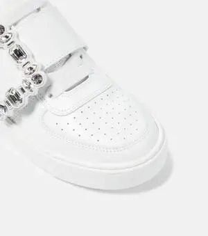 ROGER VIVIER Embellished Leather Sneakers